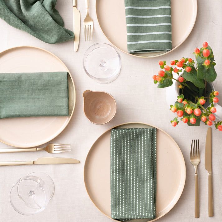 To Each Their Own napkin set - Kale & White – Thyme and Sage